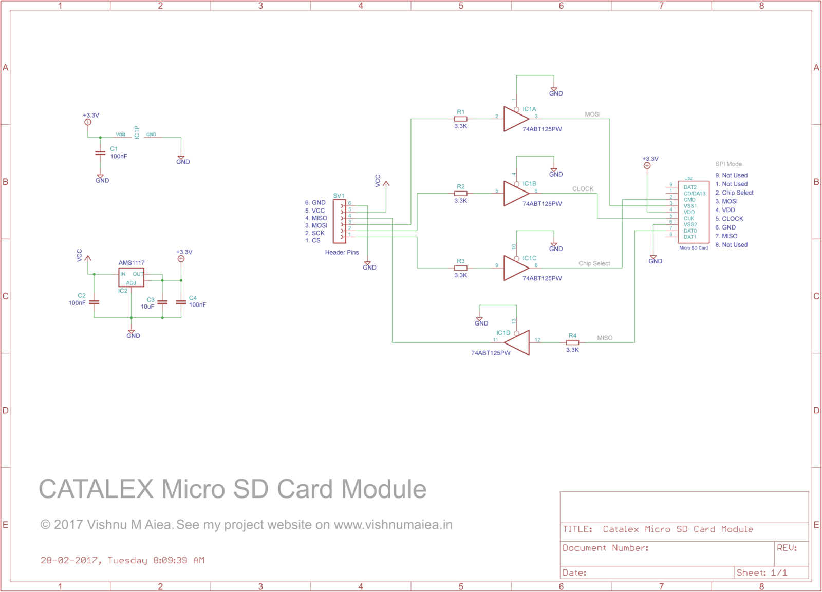 Interfacing Catalex Micro SD Card Module with Arduino - CIRCUITSTATE ...