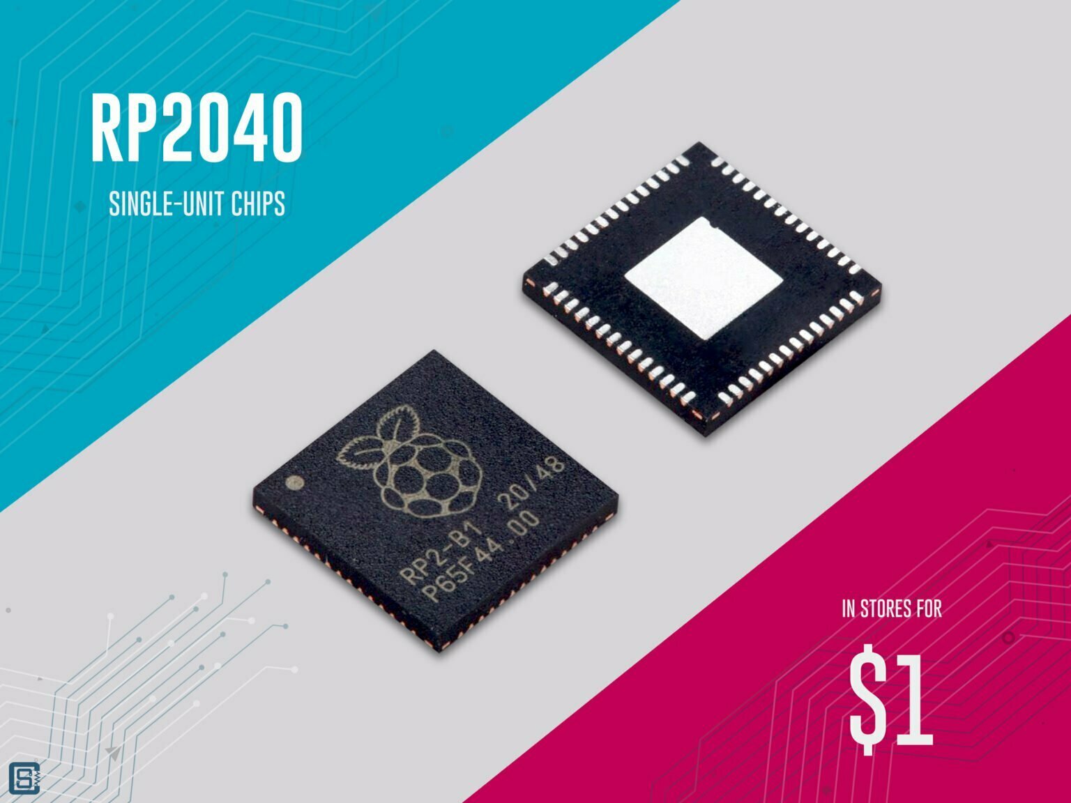 Raspberry Pi RP2040 Microcontroller Single Unit Chips are Now Available ...