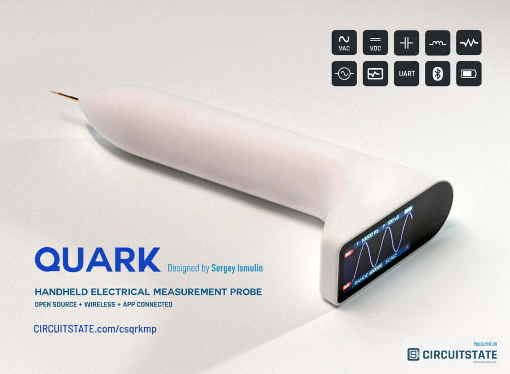 Quark Open Source Handheld Electrical Measurement Probe Based On Esp32 And Arduino
