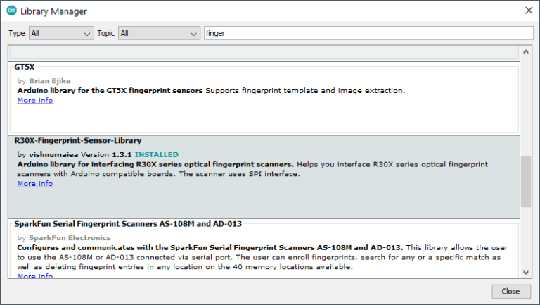 R307 Optical Fingerprint Scanner Library for Arduino - Documentation ...