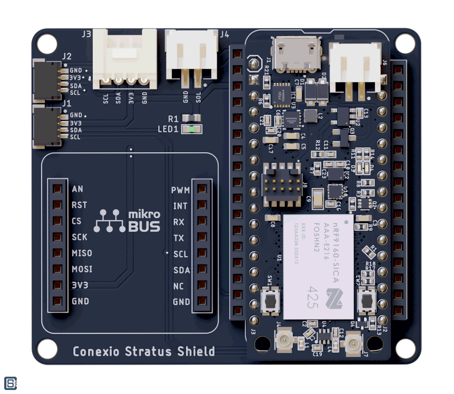 Conexio Stratus - nRF9160 Based Open Source Cellular-IoT Platform with ...