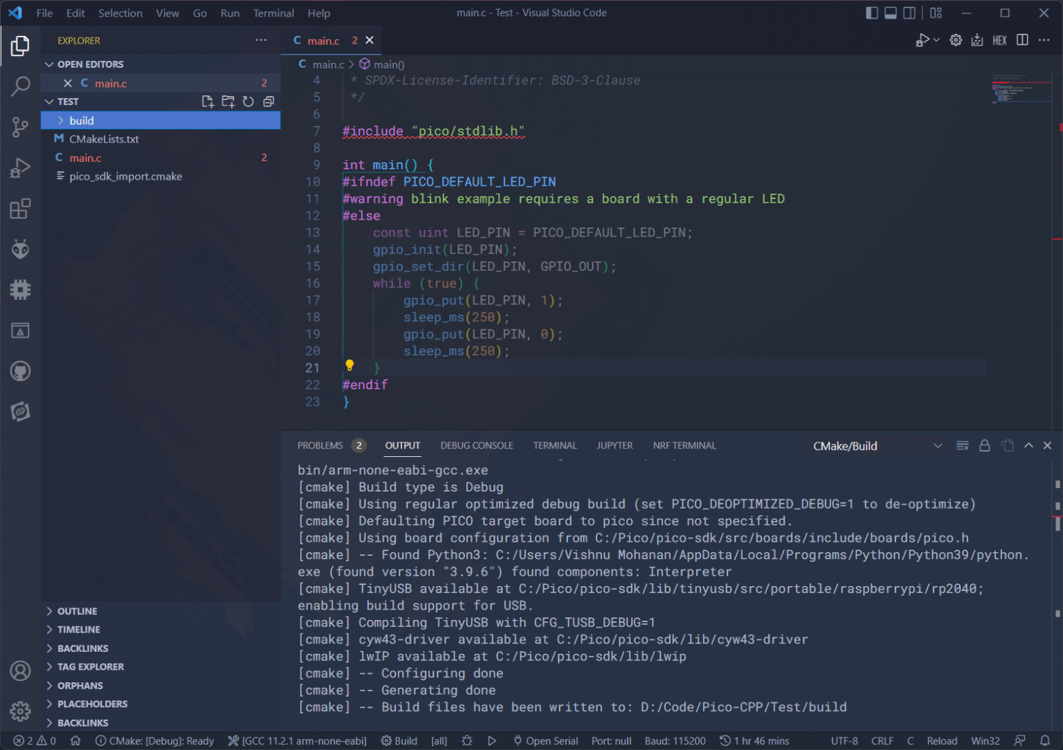 How To Create A Standalone Raspberry Pi Pico Cc Project In Windows