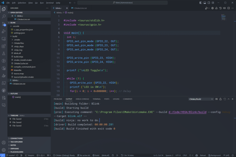Creating C/C++ Projects for C-DAC Aries V3 THEJAS32 Microcontroller Board Using VEGA SDK ...