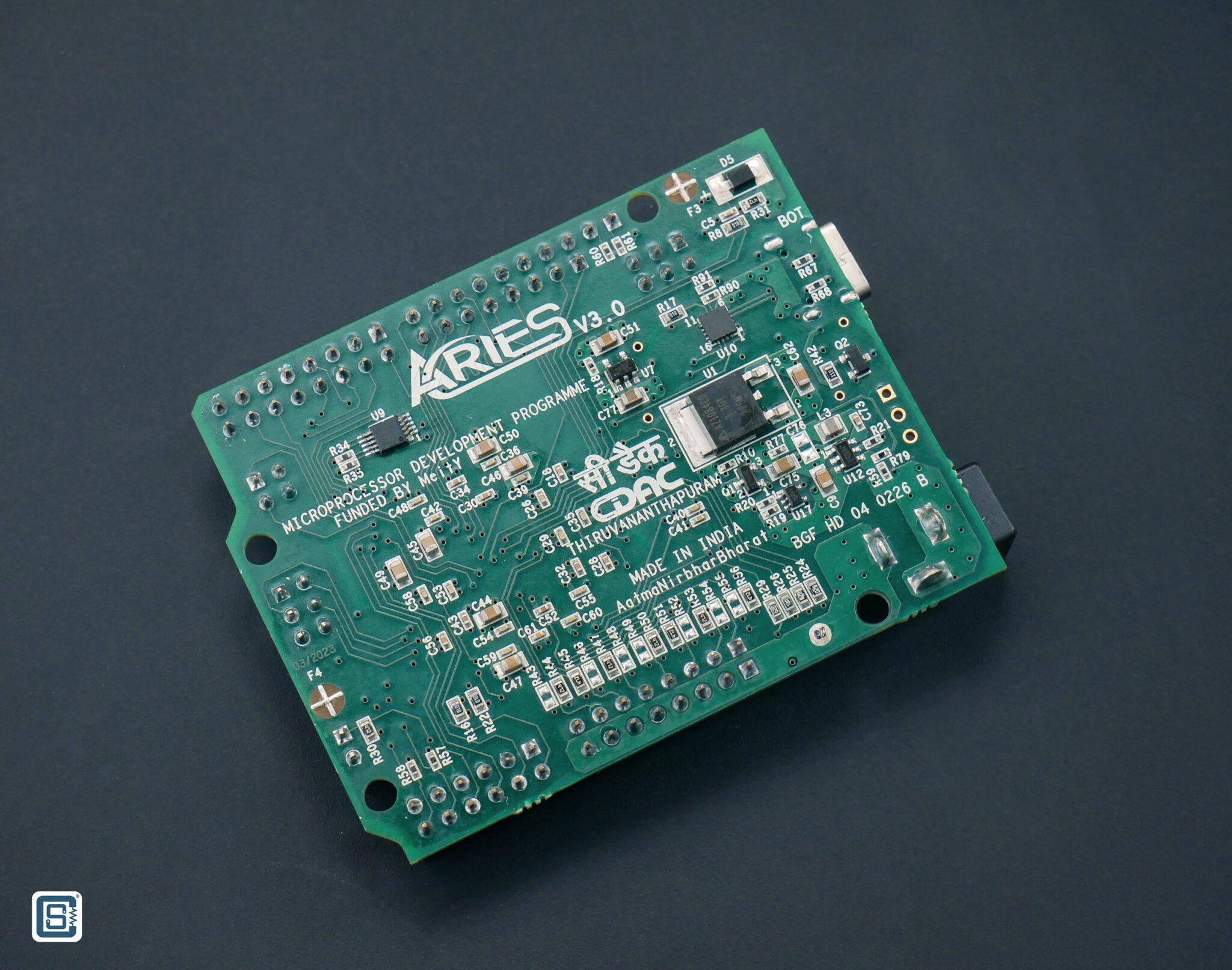 C-DAC Aries V3 THEJAS32 Microcontroller Board - Pinout Diagram & Pin ...