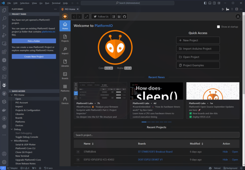 Getting Started With Platformio Unified Ide For Embedded Software Development Circuitstate 7035