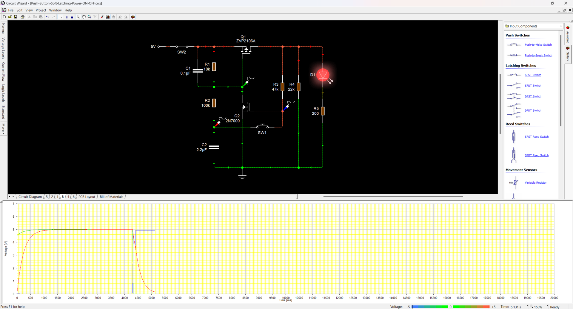 Pbseq D2 Soft Latching Power Sequencer Circuit Using Mosfets And Push Button Circuitstate